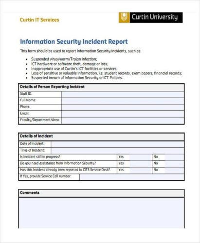 √ Security Report Template (Word)