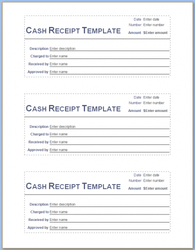 Simple Cash Receipt Template | Templateral