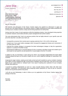 √ Free Printable Simple Cover Letter Template