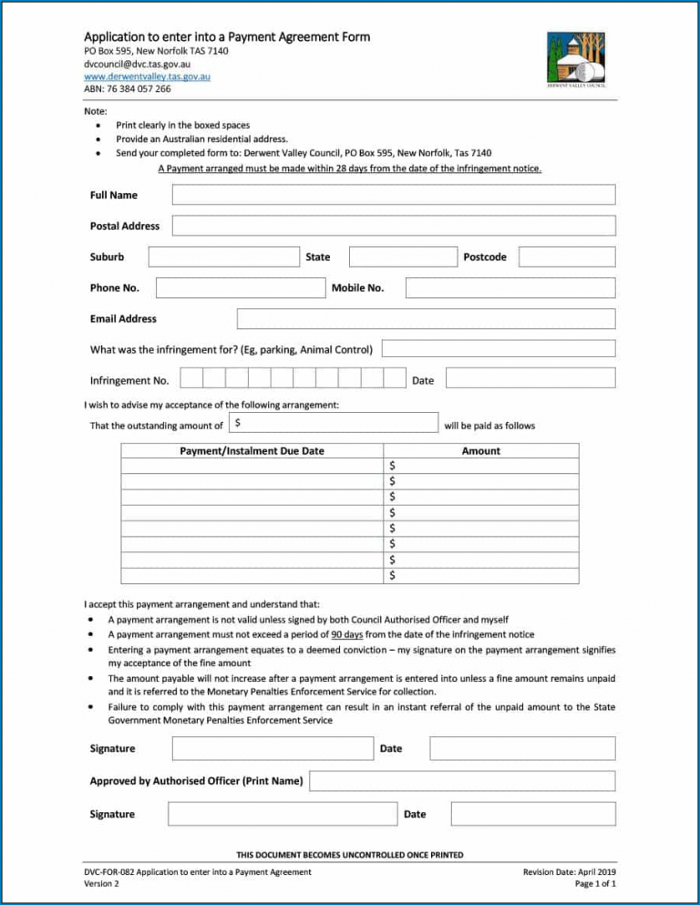 √ Simple Payment Agreement Template Between Two Parties