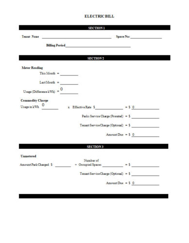 Simple Utility Bill Template | Templateral