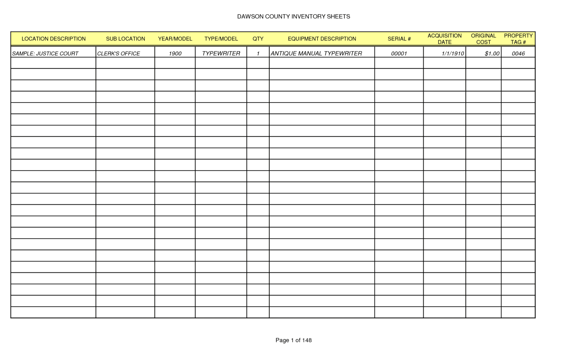 Small Business Inventory Spreadsheet Template | Templateral