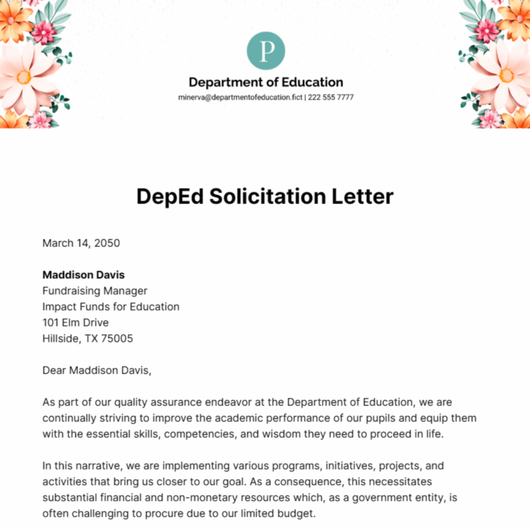 √ Free Solicitation Letter Template (Word)