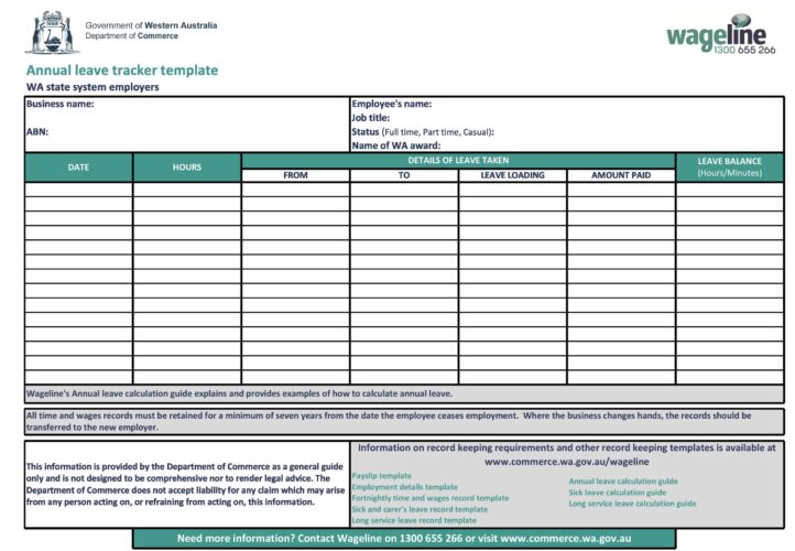 √ Free Staff Leave Register Template (Excel)