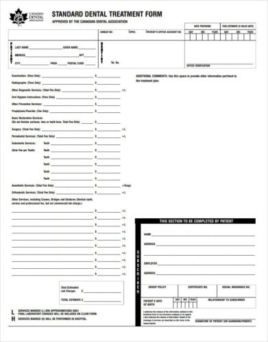 √ Free Printable Treatment Plan Template
