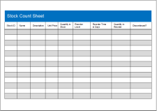√ Free Stock Count Sheet Template (Excel)