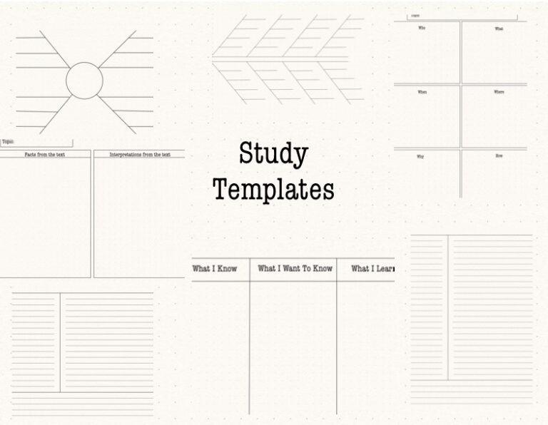 √ Study Guide Template (Word)