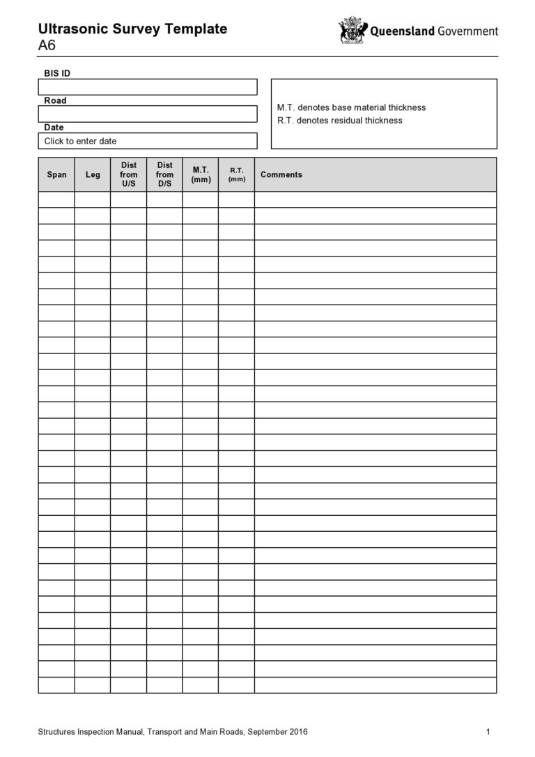 √ Editable Survey Template (Word)