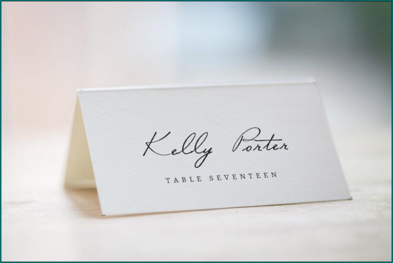 √ Printable Table Card Template (Word)