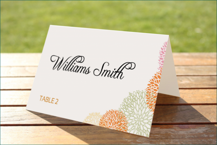 √ Printable Table Card Template (Word)