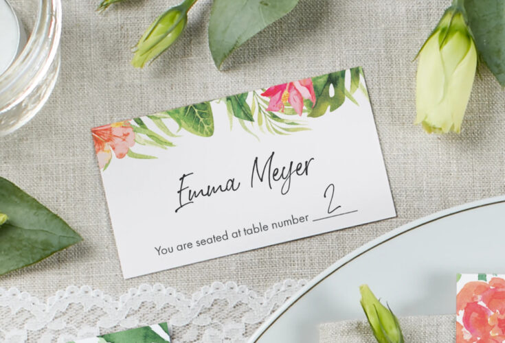 √ Table Name Cards Template (Word)