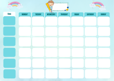 √ Timetable For Kids (Free Excel Template)