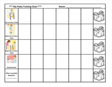 √ Toilet Training Reward Chart Template