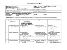 √ Free Printable Treatment Plan Template