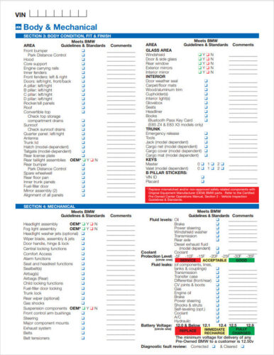 Vehicle Automotive Inspection Checklist Template | Templateral