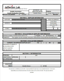 √ Vendor Audit Checklist Template