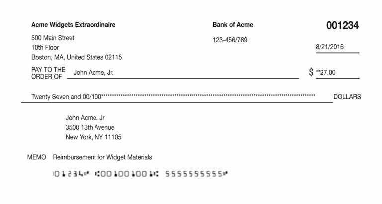 √ Voided Check Template (Word)