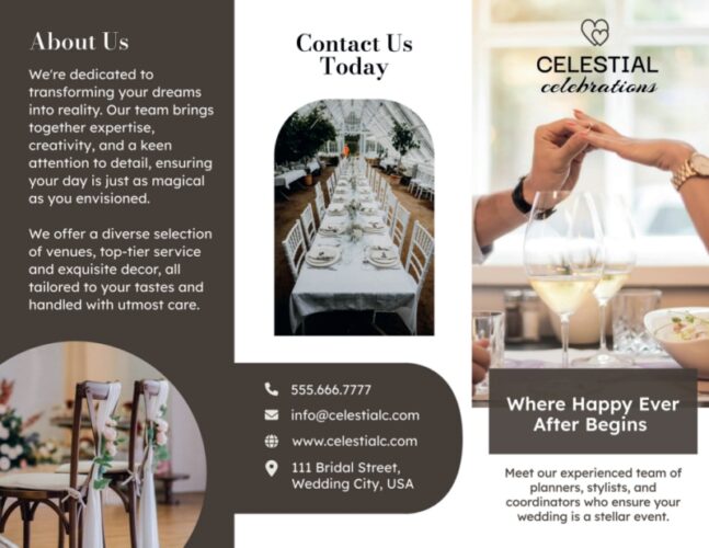 √ Wedding Party Brochure Template