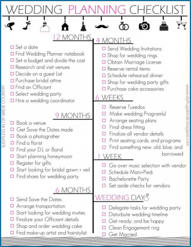 √ Free Printable Wedding To Do List Template