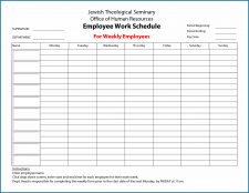 √ Free Weekly Employee Work Schedule Template