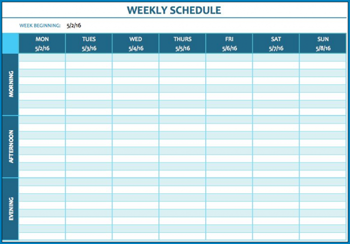 Free Printable Weekly Calendar Template Excel Templateral