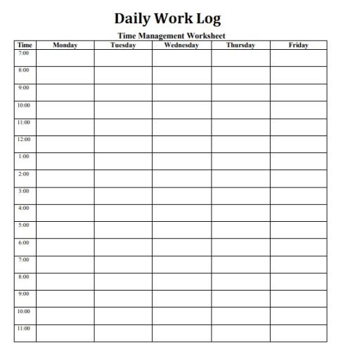 √ Free Weekly Telework Log Template (Excel)