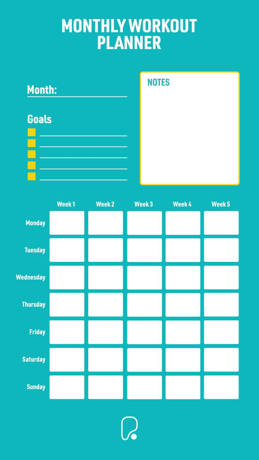 √ Customizable Workout Schedule Template