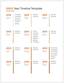 √ Free Printable Year Timeline Template