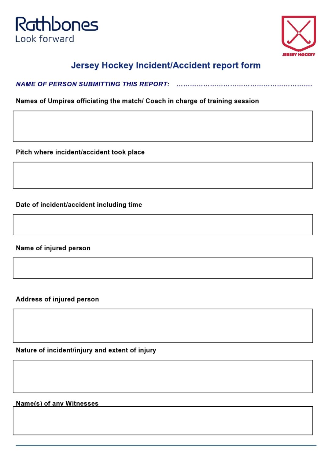 √ Free Printable Accident Report Form (Word)