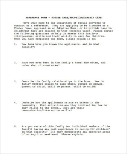 √ Printable Adoption Recommendation Letter Template [Word]