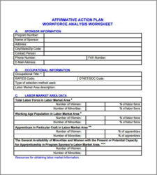 √ Free Printable Affirmative Action Plan Template