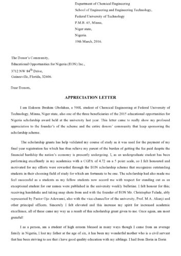 √ Free Printable Appreciation Letter Template