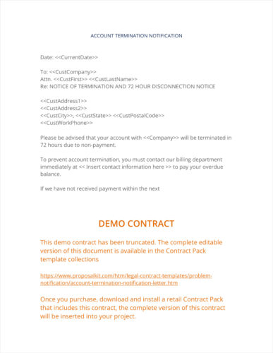 √ Printable Bank Account Termination Letter Template