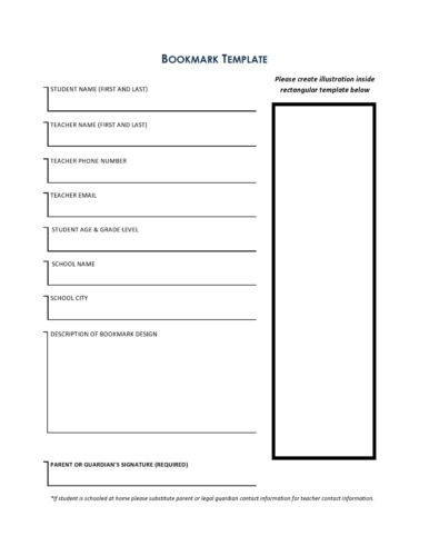 √ Free Printable Bookmark Template