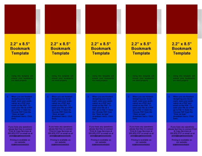 √ Free Printable Bookmark Template