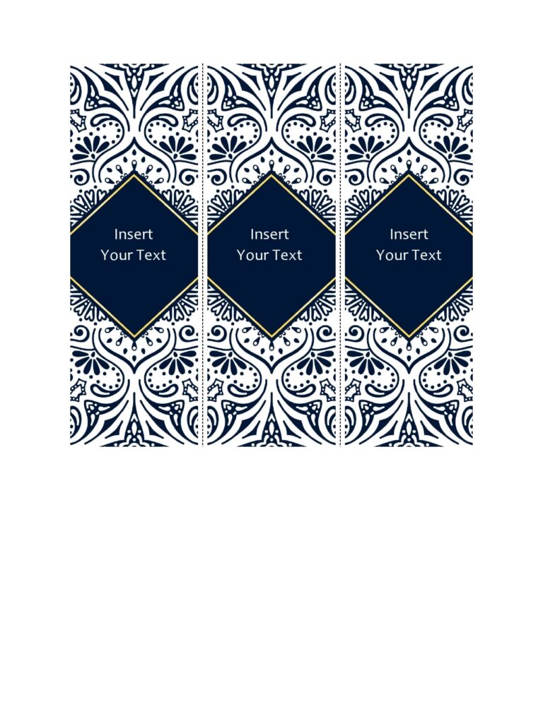 √ Free Printable Bookmark Template