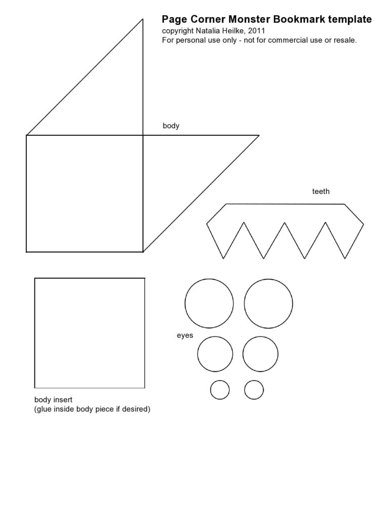 √ Free Printable Bookmark Template