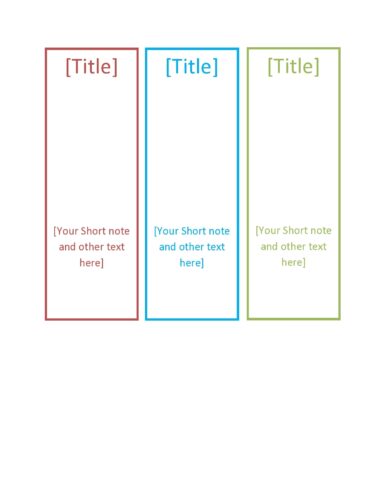 √ Free Printable Bookmark Template