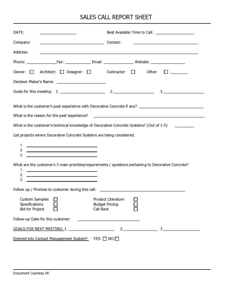 √ Free Printable Call Sheet Template (Word)