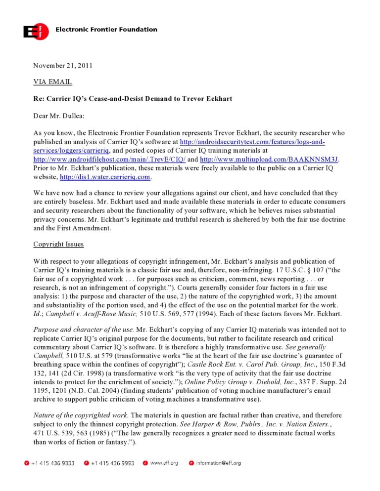 √ Printable Cease and Desist Letter Template
