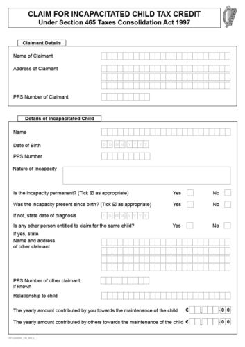 √ Child Tax Credit Worksheet Template