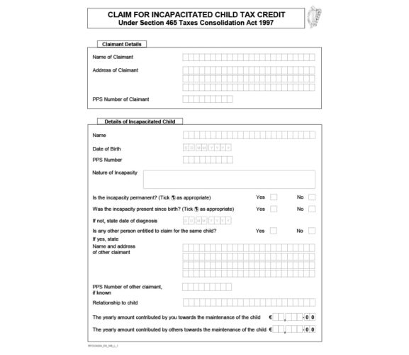 √ Child Tax Credit Worksheet Template