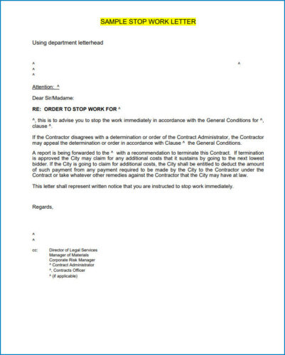 √ Client Termination Letter Template