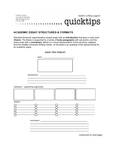 √ College Essay Format Template (Word)