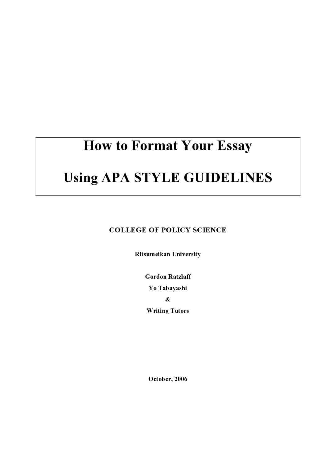 √ College Essay Format Template (Word)