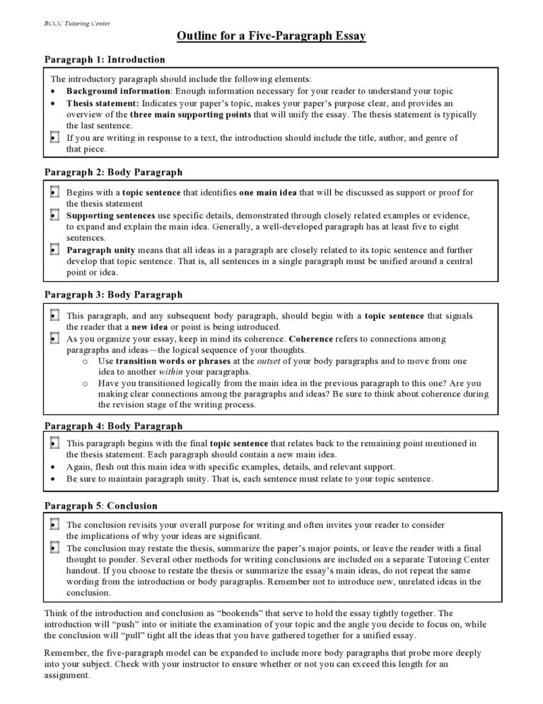 √ College Essay Format Template (Word)