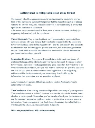 √ College Essay Format Template (Word)