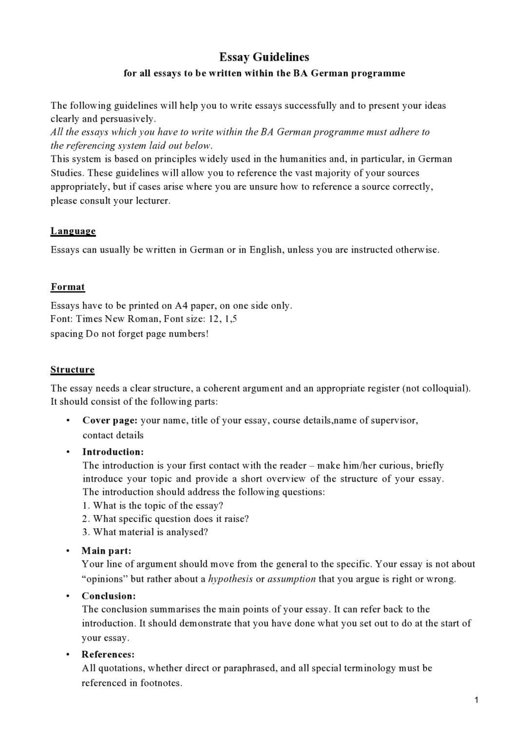 √ College Essay Format Template (Word)