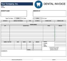 √ Dental Invoice Template