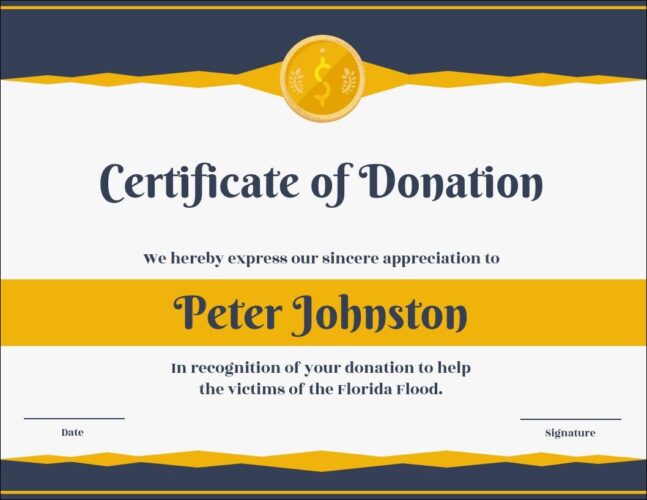 √ Donation Gift Certificate Template (Ready To Use)